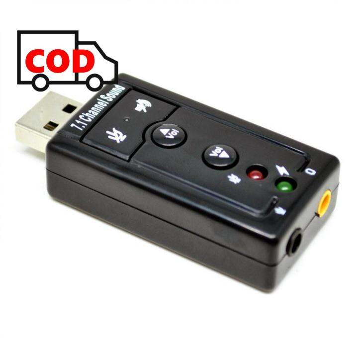 External Sound Card Adapter USB Virtual 7.1 Channel Surround Audio Indikator LED Mengubah Sinyal ...