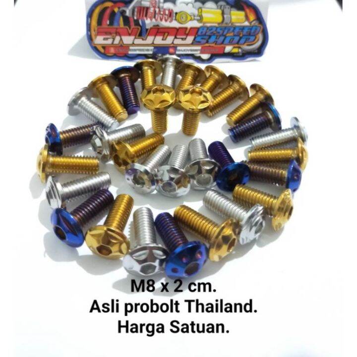 Baut Pb Probolt Disc / Baut Piringan Cakram / Baut Kaliper 2 Piston M8 Drat 12 | Lazada Indonesia