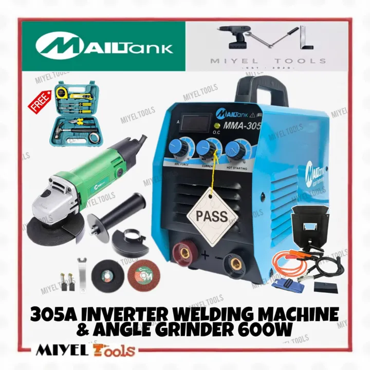 MAILTANK 305A Inverter Welding Machine SH-83 MMA-305 & Angle Grinder ...