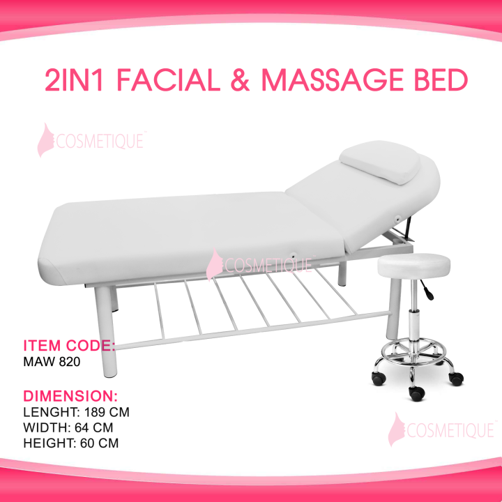 2in1 Heavy Duty Facial & Massage Bed with Stool | Lazada PH