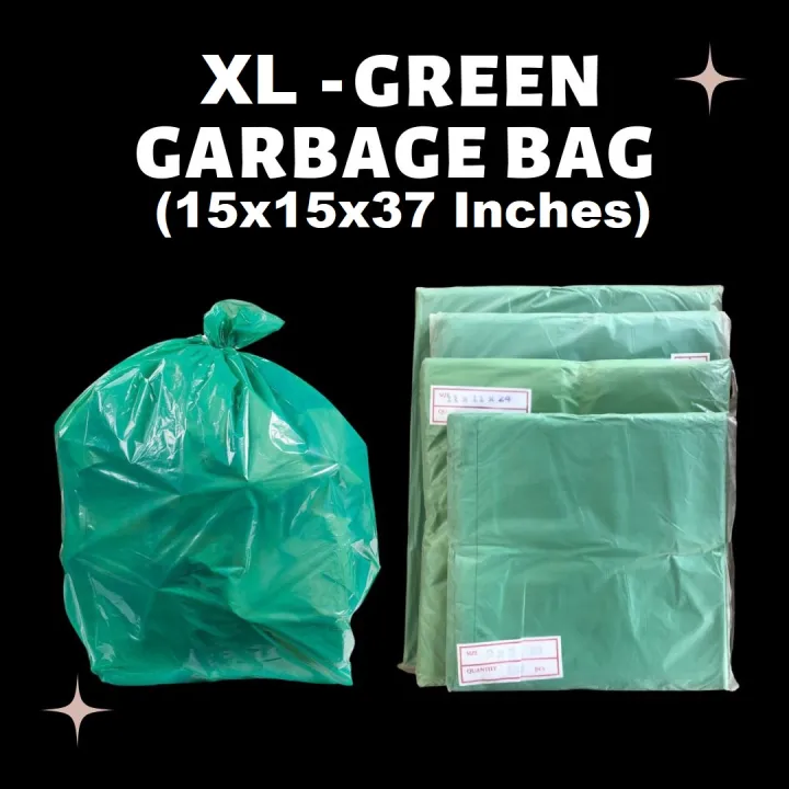 Green Garbage Bag Extra Large- Set of 100 Pcs | Lazada PH