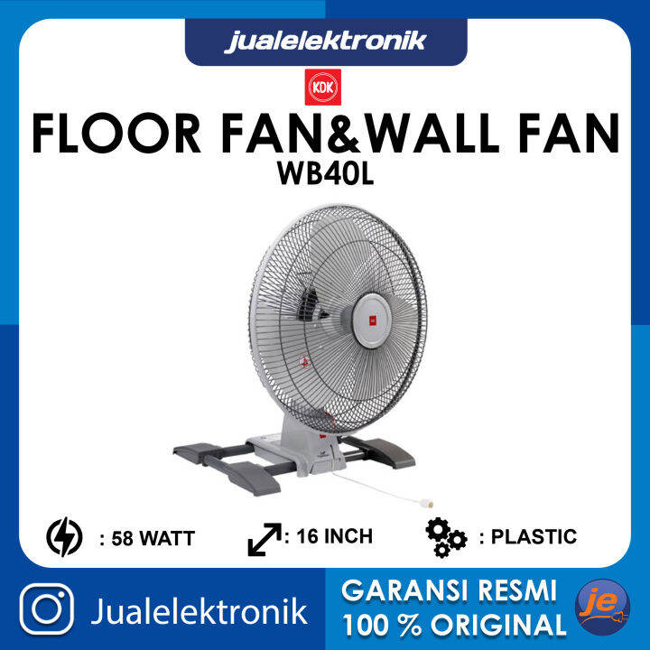 KDK Floor Fan & Wall Fan 58 Watt - WB40L | Lazada Indonesia