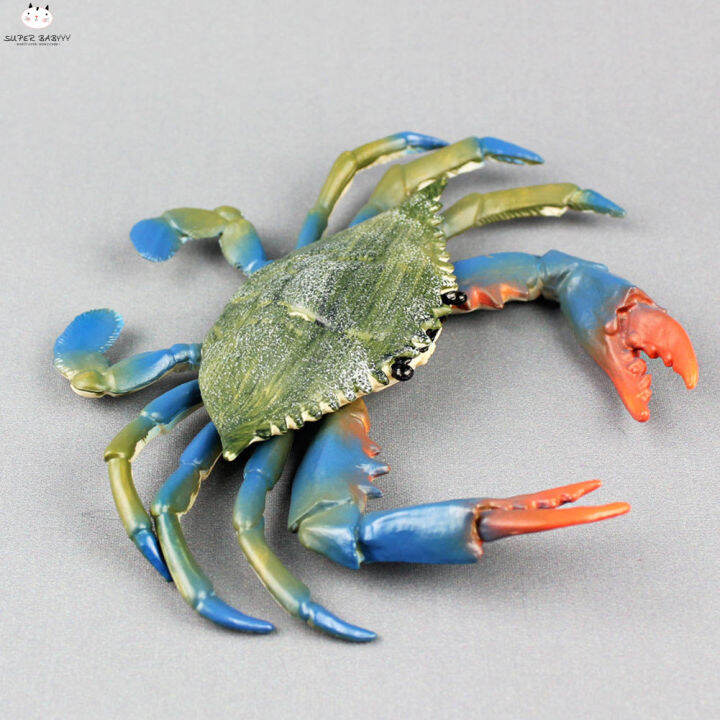 SBY Simulation Red Blue Crab Toy Realistic Sea Animal Model Kids Toy ...