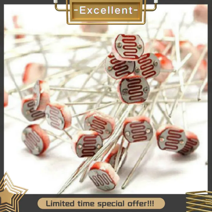 Excellent 30PCS Photoresistor LDR CDS 5mm Light-Dependent Resistor ...