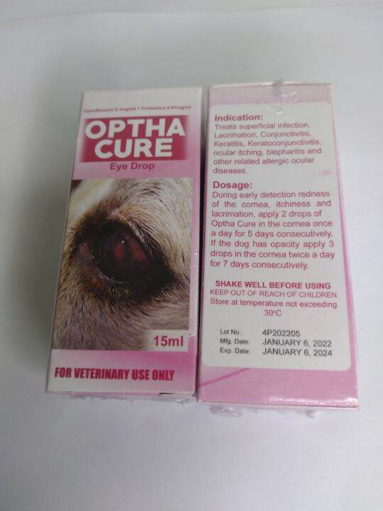[JWR AGRIVET] 2 BOX OPTHA CURE/EYE DROP FOR PETS/ PAMPATAK SA MATA NG ...