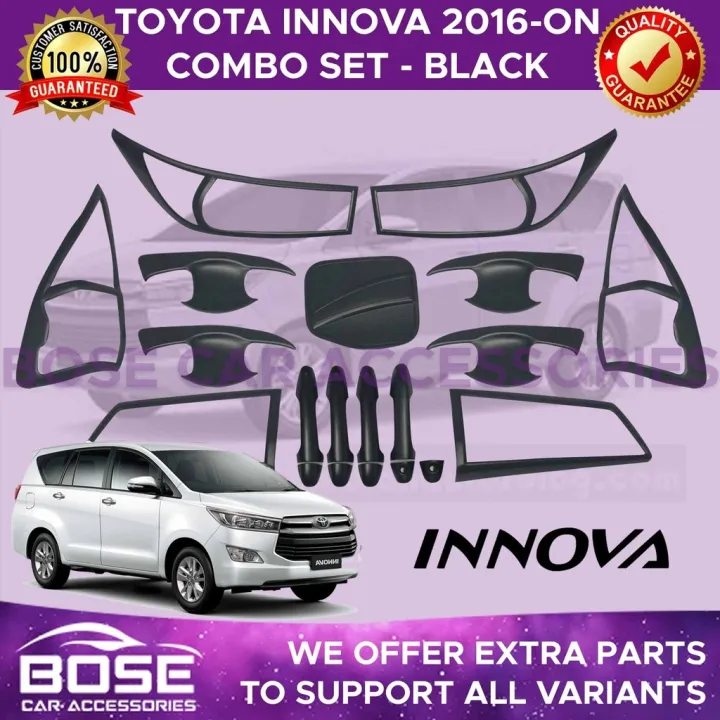 Toyota Innova Garnish Cover Set Black / Chrome 2017 - 2021 Car ...