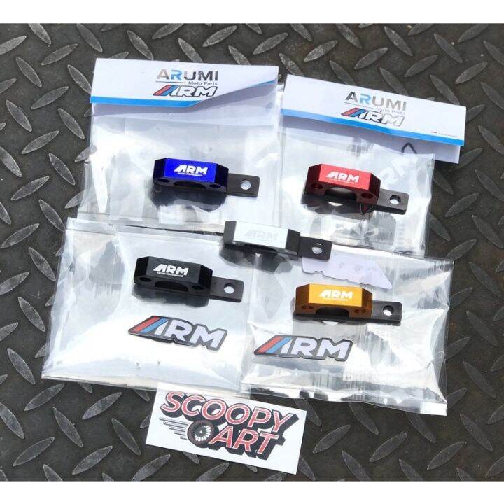 Bracket selang rem ASLI CNC merek ARM Universal SCOOPY AEROX NMAX BEAT ...