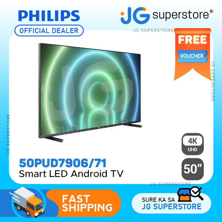 Philips 50" 4K UHD Smart LED Android TV with 8GB Memory, Quad Core ...