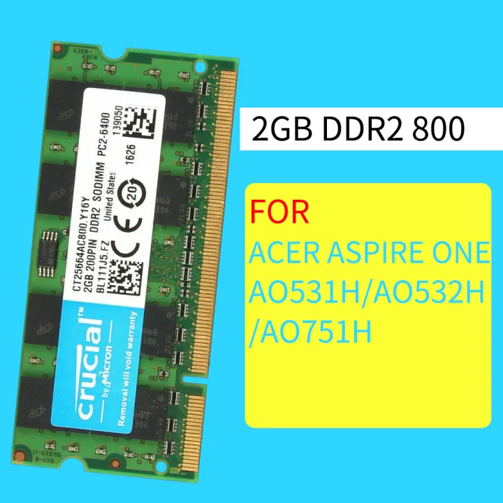 COD NEW 2GB Acer Aspire One AO531h/AO532h/AO751h Netbook SODIMM DDR2 ...
