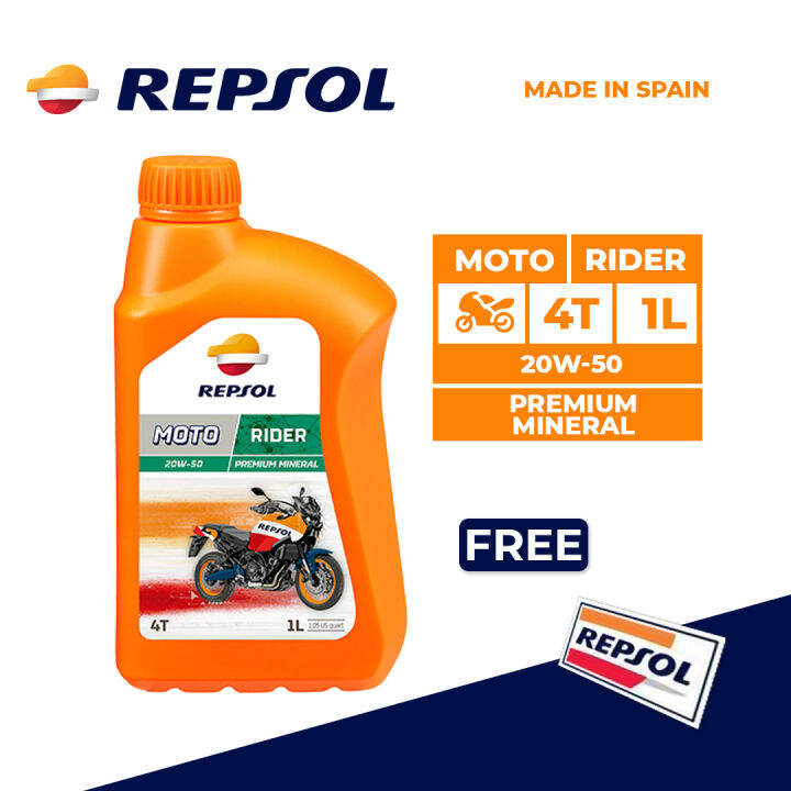 Repsol MOTO RIDER 4T 20W-50 Motorcycle Engine Oil (1L) | Lazada PH