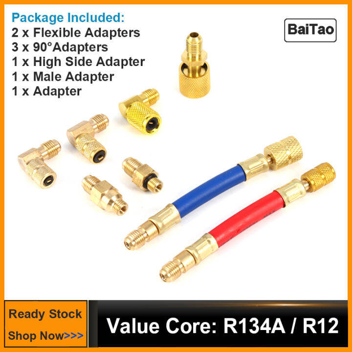 R134A R12 Car A/C Air Conditioner Refrigeration Converting Adapter ...