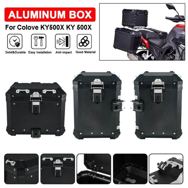 Motorcycle Aluminum Box Luggage Rack For Colove KY500X KY 500 X Top ...