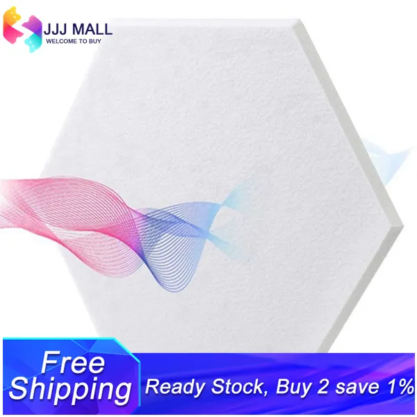 12 Pcs Hexagon Acoustic Panels Beveled Edge Sound Proof Foam Panels ...