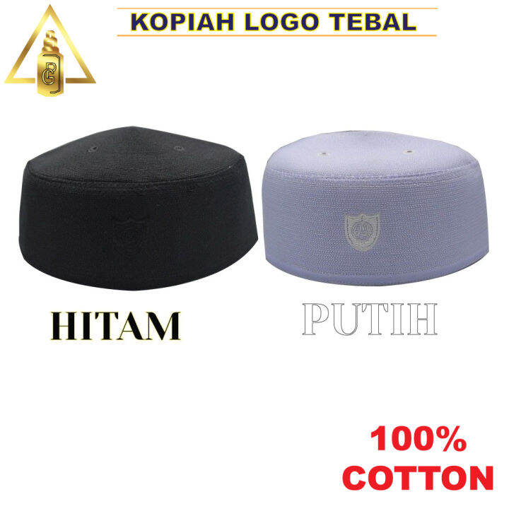 KOPIAH DEWASA 4 LUBANG LOGO TEBAL | Lazada