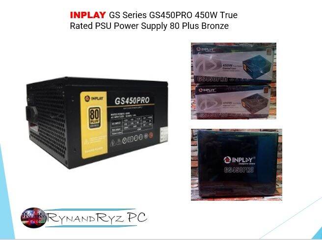 NPLAY GS450PRO 450W True Rated PSU Power Supply 80 Plus Bronze pc ...
