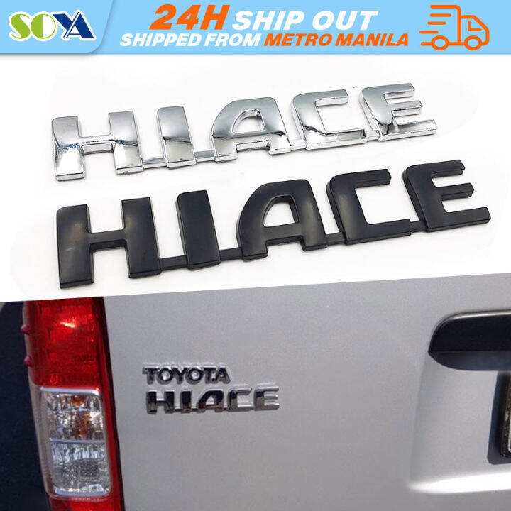 【Local Warehouse】【Hiace】 3D ABS Chrome HIACE Car Letter Rear Trunk ...