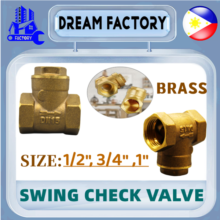 Female Thread Brass Non-return Swing Check Valve (1/2, 3/4 & 1Inches ...