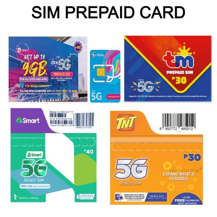 NEW PACKAGING TM SMART TNT GLOBE lte 5g ready sim sim card 5g | Lazada PH