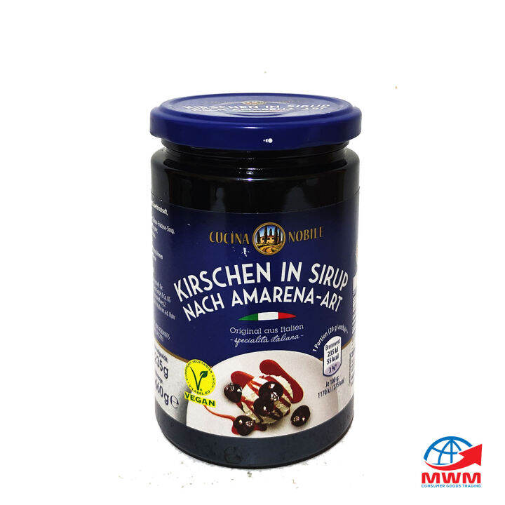 CHERRIES IN AMARENA SYRUP IMPORTED CUCINA NOBILE KIRSCHEN IN SIRUP NACH ...