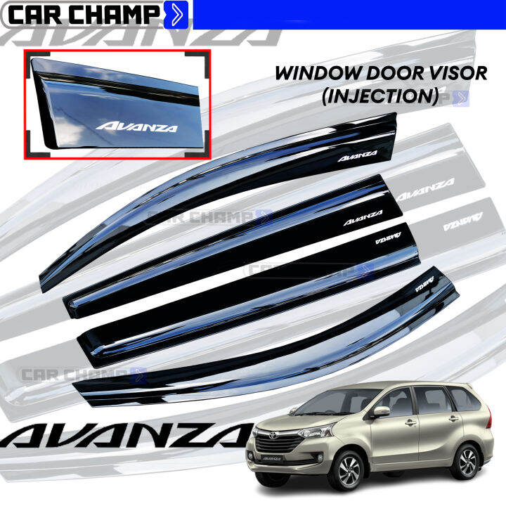 Toyota Avanza 2012 to 2021 OEM INJECTION Window Door Visor Black [ V1 ...