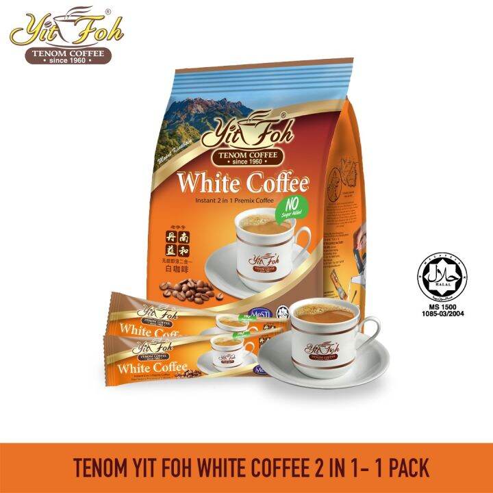 Tenom Yit Foh 2in1 White Coffee ( 15s x 25g ) Kopi Putih Kopi Segera ...