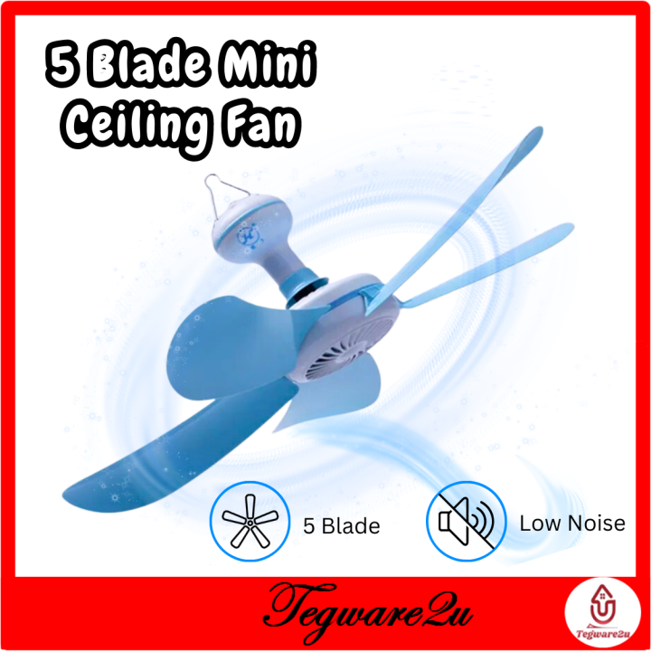 5 Blade Mini Ceiling Fan Portable Hanging Fan | Lazada
