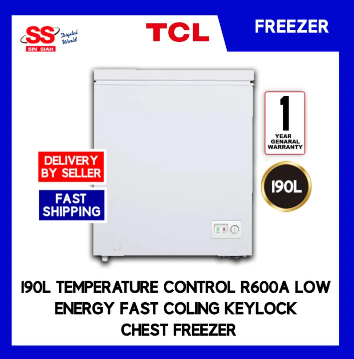 【DELIVERY BY SELLER】TCL TCF-190W 190L Temperature Control R600A Low ...