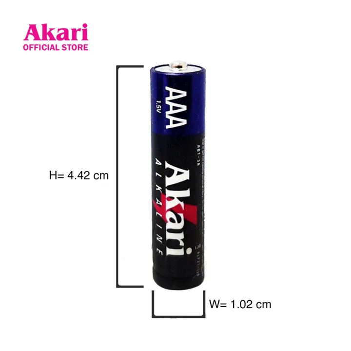 Akari Alkaline Battery, AAA LR03, 1.5V - Buy 3 Pack + Get 1 Free ...