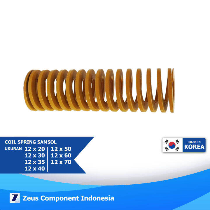 Coil Spring Kuning, Samsol Spring Diameter 12 Made In Korea | Lazada ...