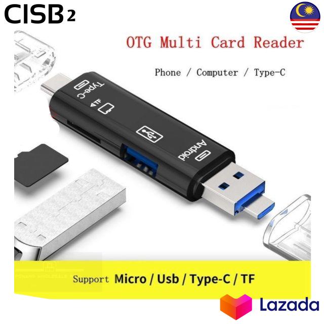 Pembaca Kad USB 3.0 5 dalam 1 Jenis 5 in 1 USB 3.0 Card Reader Type C ...