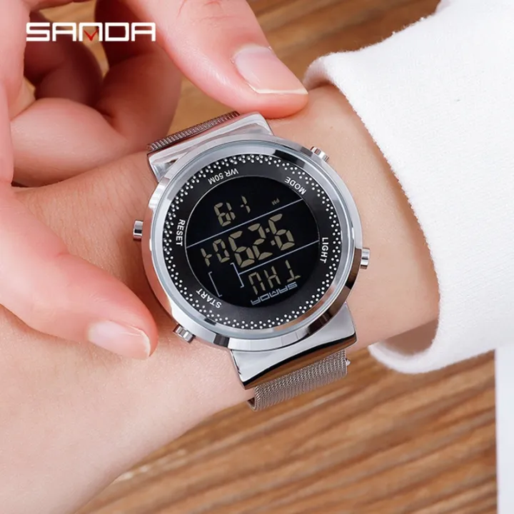 {hot} Top Brand Luxury LED Couple Watch Pair Men And Women Digital ...