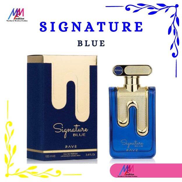 RAVE RAVE SIGNATURE BLUE PERFUME FOR MEN 100 ML EDP BY LATTAFA PERFUMES ...