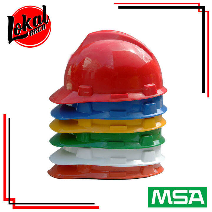 Helm Kerja/Helm Proyek/Helm Safety MSA Lokal + Inner Biasa | Lazada ...