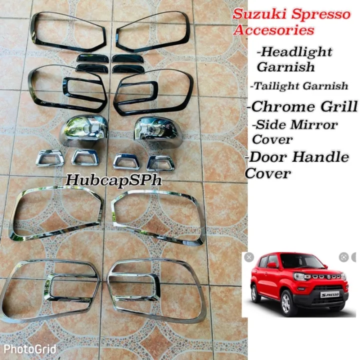 Suzuki Spresso Accesories Tail light Headlight chrome grille door cover ...