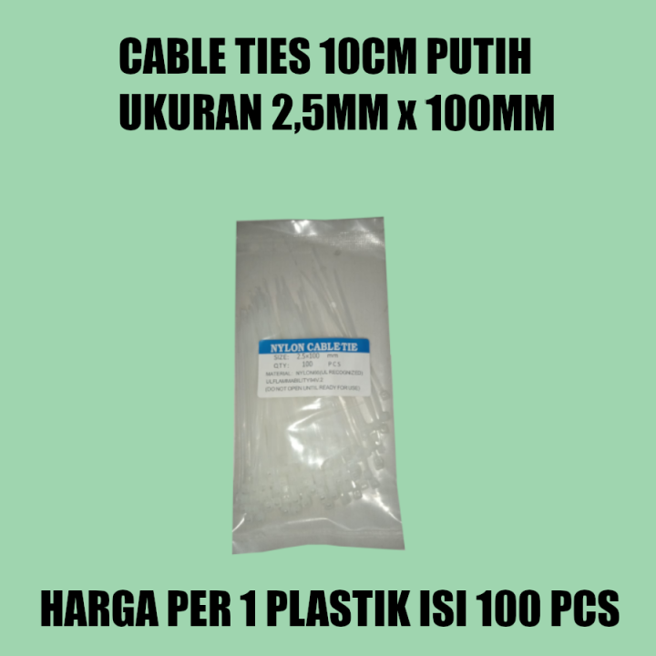 CABLE TIES KABEL TIS PENGIKAT KABEL IKAT KABEL TALI TIS PANJANG 2,5MM x ...