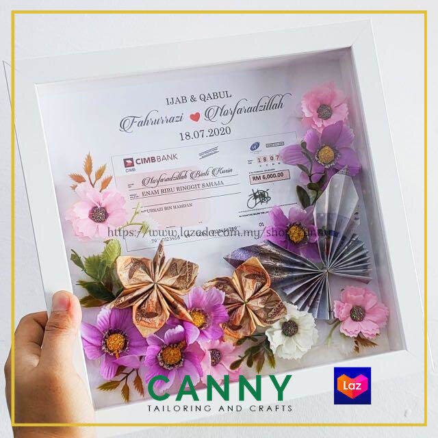 FRAME KAYU MAS KAHWIN , FRAME DUIT HANTARAN / FLOWER FRAME FOR DIY WITH ...