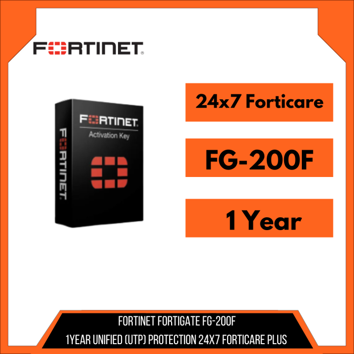 Fortinet FortiGate FG-200F FC-10-F200F-950-02-12 1Year Unified (UTM) Protection 24x7 FortiCare ...