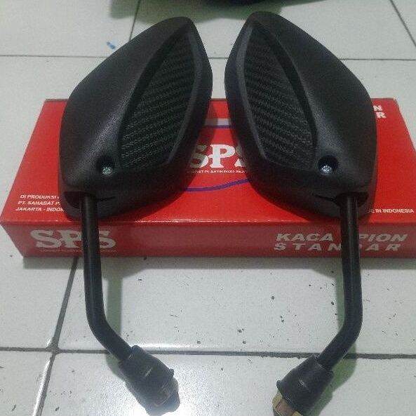 Spion model beat new deluxe karbon hitam kaca bening darat motor honda ...