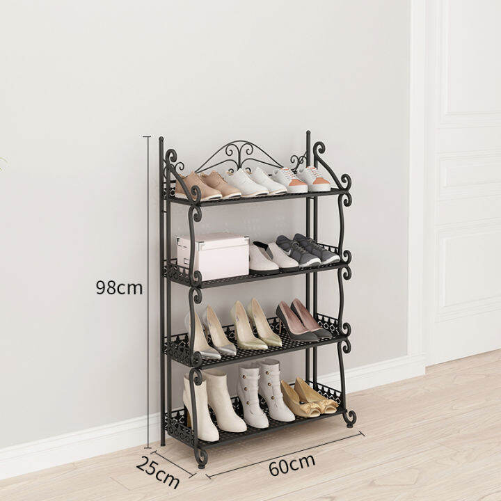store 4 Layer shoe rack stainless steel Stackable Shoes Organizer Storage Stand | Lazada PH