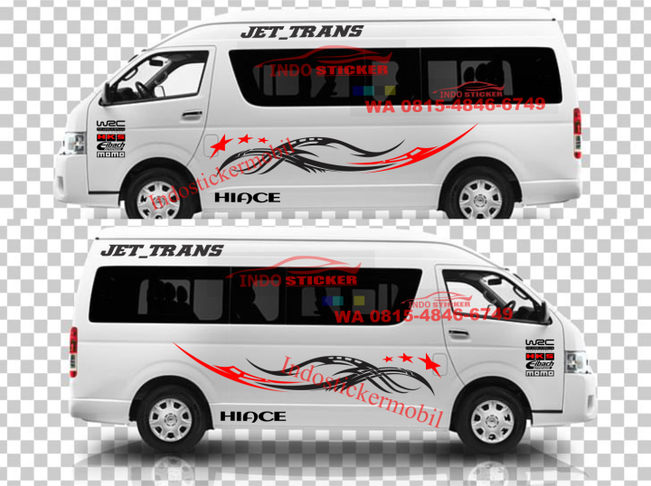 Sticker mobil hiace stiker mobil toyota hiace apv mini bus | Lazada ...