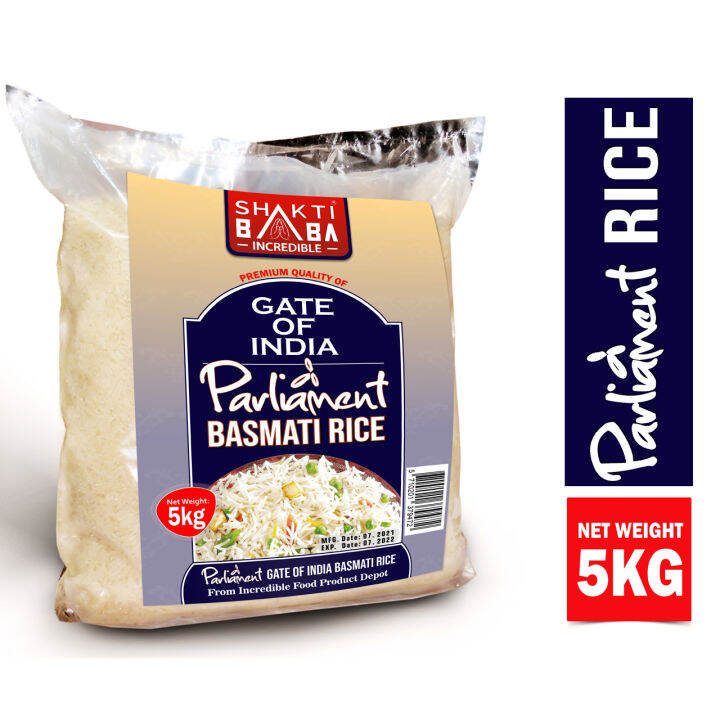 Gate of India Genuine Parliament Basmati Rice(No Mixed Grain) 5kg ...