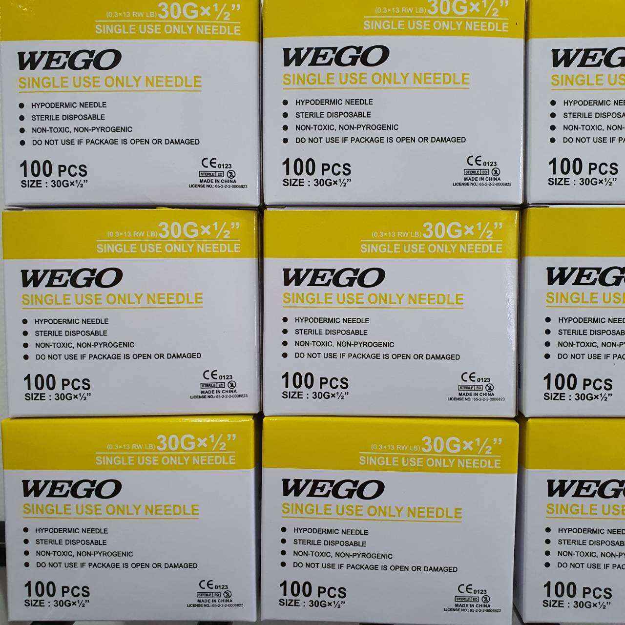 (ยกกล่อง) WEGO 30G x1/2 นิ้ว อุปกรณ์สำหรับฉีด จำนวน 100 ชิ้น/กล่อง | Lazada.co.th