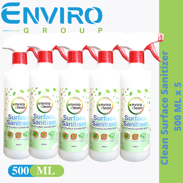 ENVIRO Clean Surface Sanitiser (500ml) x 5 | Lazada