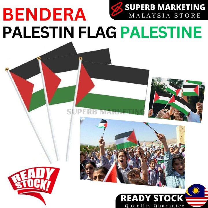 Bendera Palestin Flag Palestine Country Palestine Hand Flag/Car Flag ...