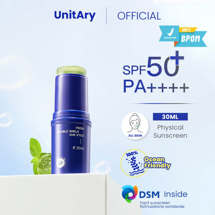 【BPOM】UNITARY FRESH DOUBLE SHIELD SUN STICK SPF 50+ PA++++ waterproof ...