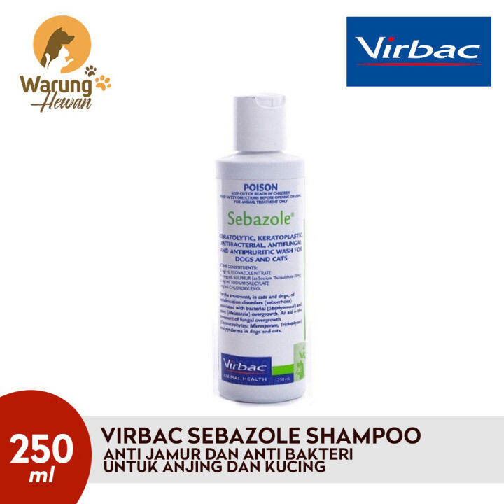 Virbac Sebazole Shampoo Anjing dan Kucing Anti Jamur dan Bakteri 250 ML ...