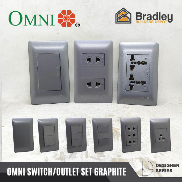 Omni Elegant and Modern Graphite Switch and Outlet (Designer Series ...