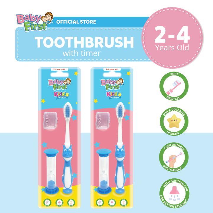 Baby First Kiddie Toothbrush 2-4 Years Old - With Timer 2 Packs | Lazada PH