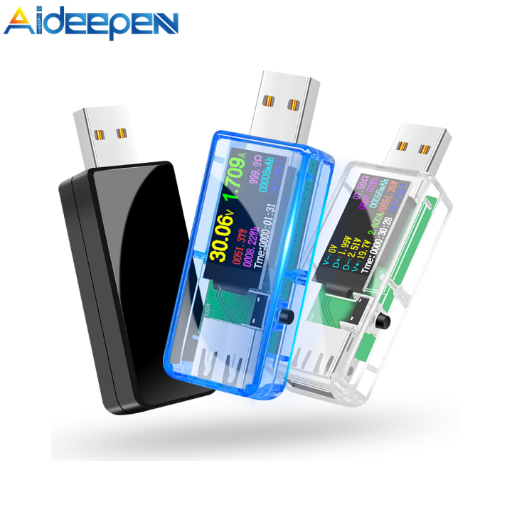 Aideepen USB Charger Tester Power Meter 3.3-30V Voltage Tester ...