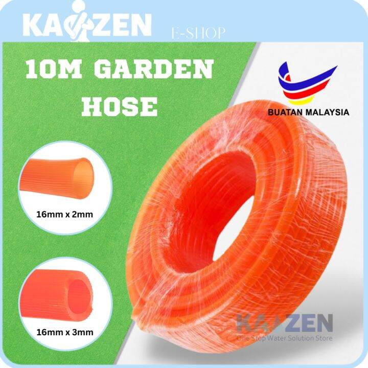 10 Meter PVC Orange Garden Hose ( 2mm / 3mm ) | Paip / Hos Getah Oren Getah Paip Water Hose | Lazada